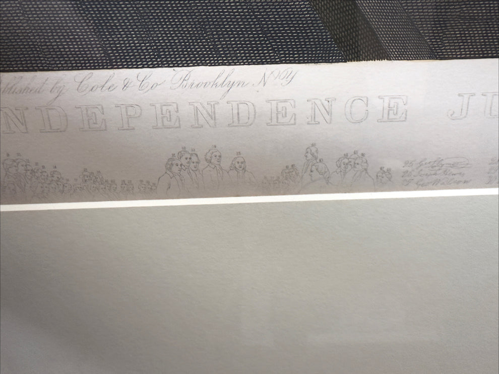 "Declaration of Independence July 4, 1776," engraved by W.L. Ormsby af ...