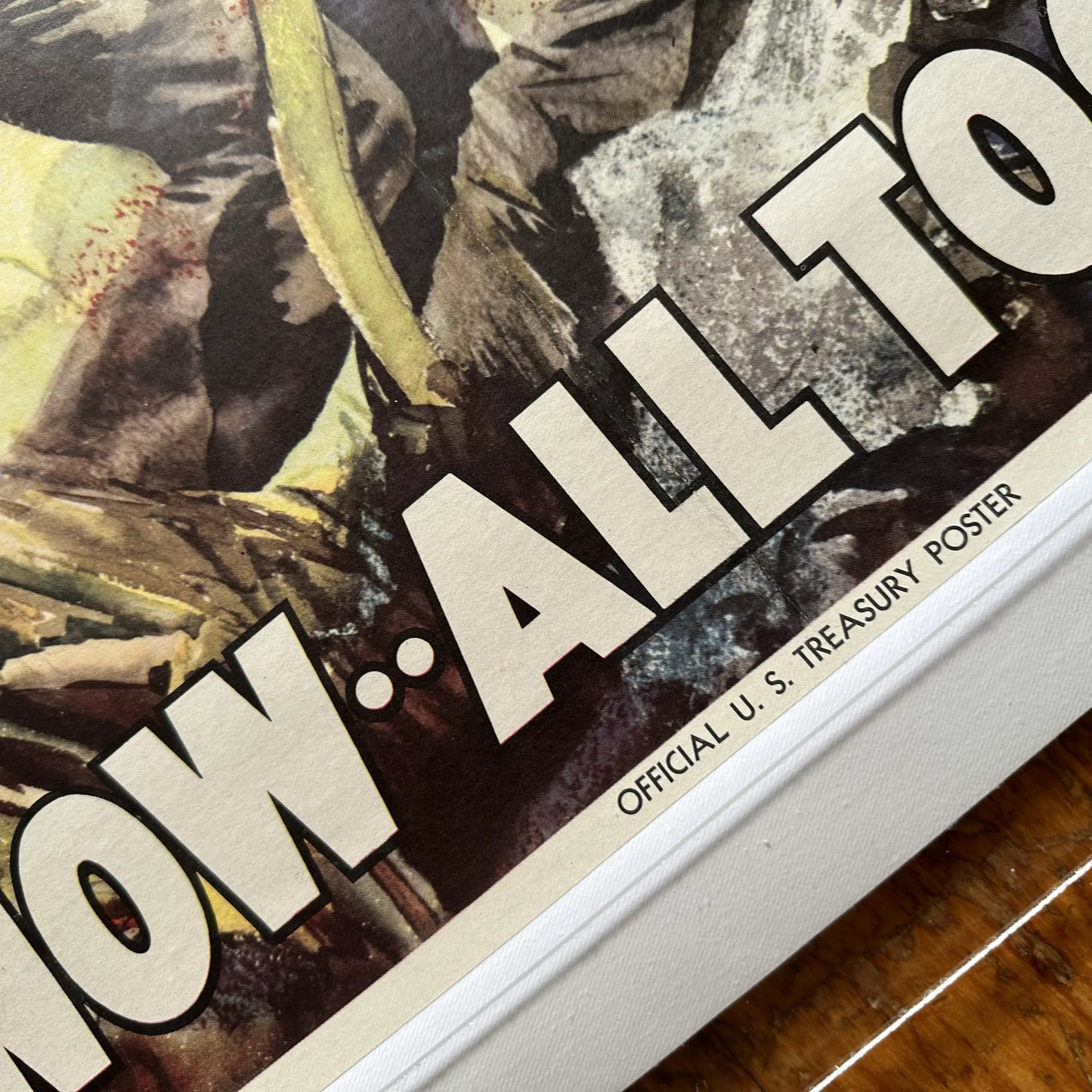 Original WWII poster — "Now all together" bond drive poster with image ...