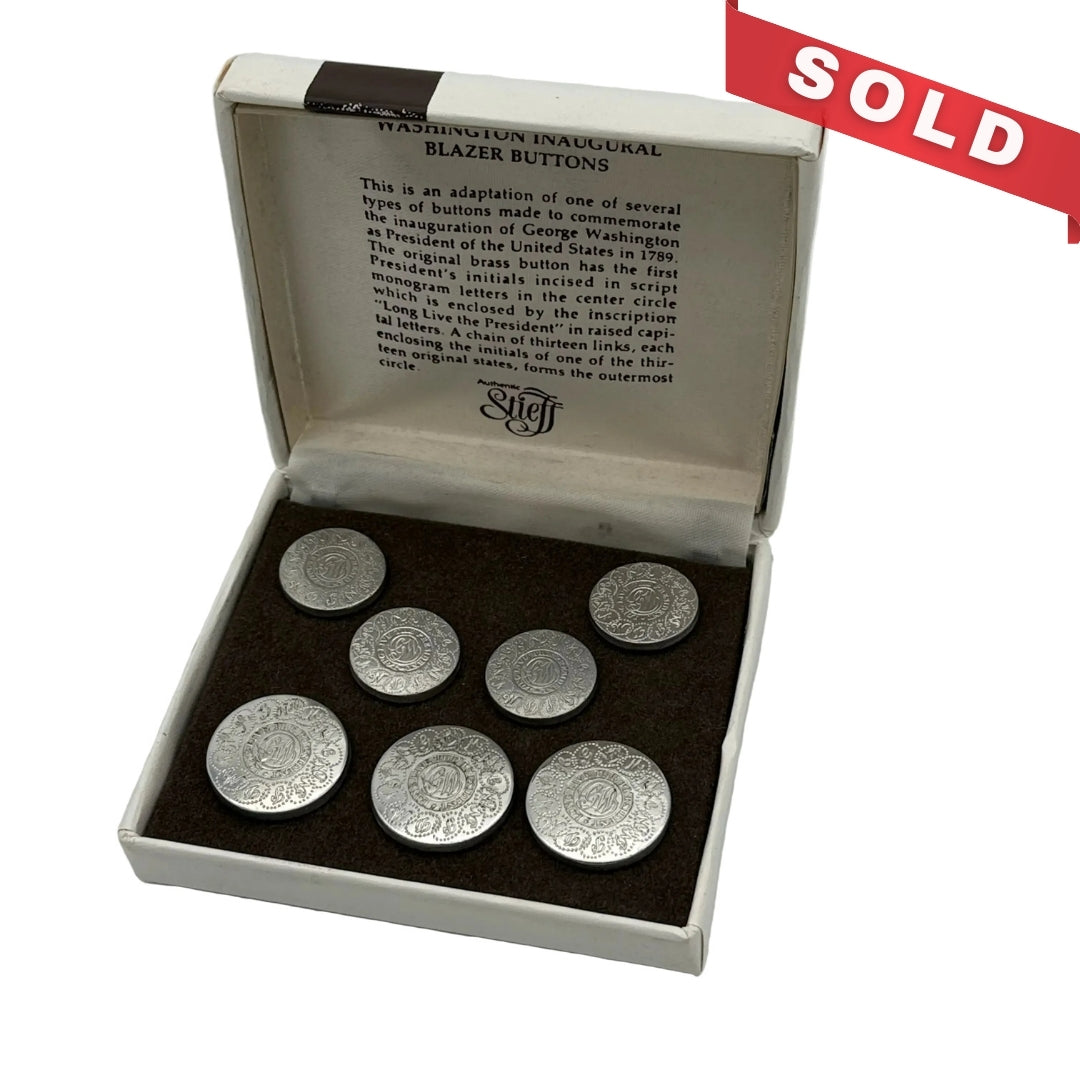 Washington Inaugural Pewter Button Set – The History List
