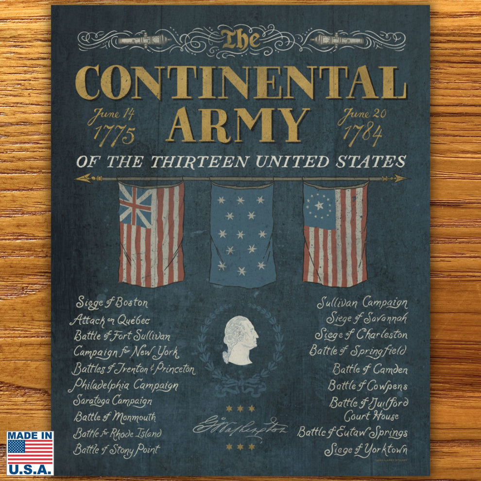"The Continental Army" as a small poster – The History List