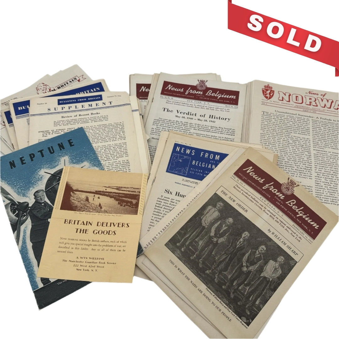 WWII Bulletins from Britain, Belgium, and Norway — More than 100 publi ...