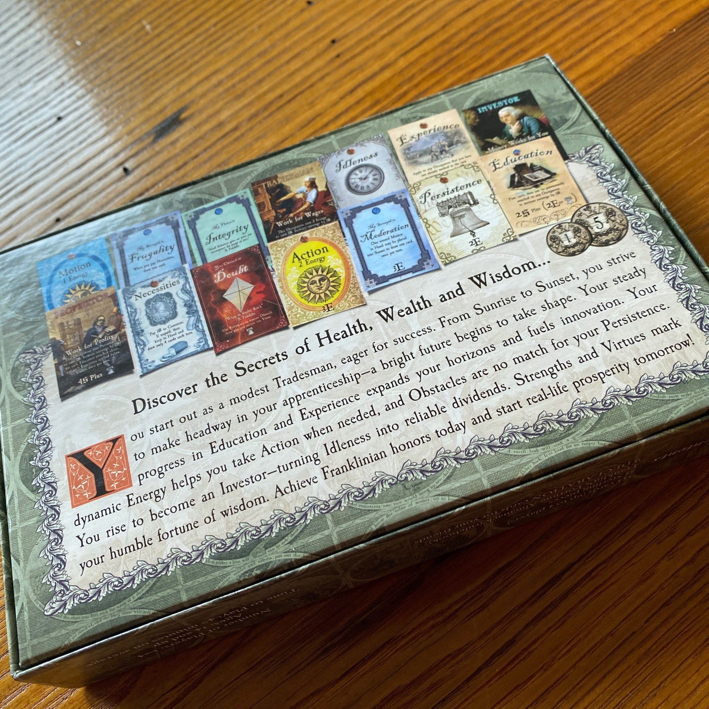 Franklin's Fortune deck building game – The History List