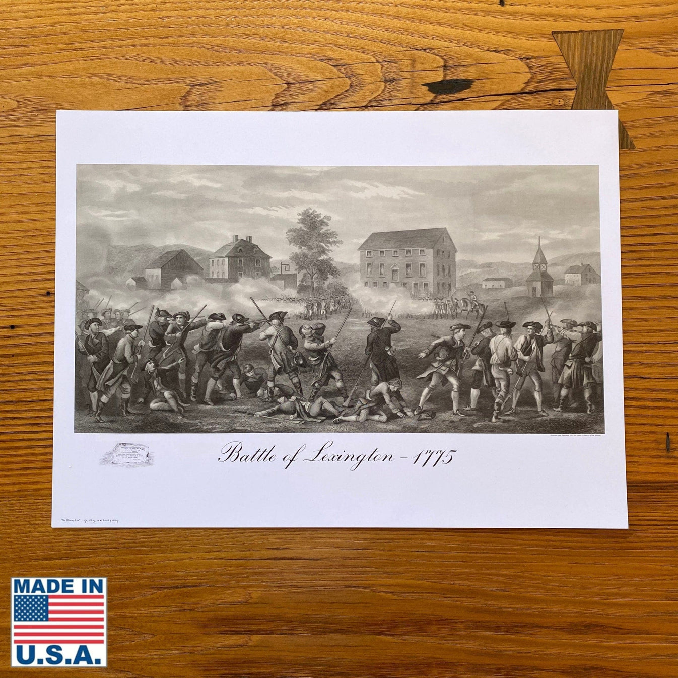 "Battle of Lexington 1775" small poster – The History List