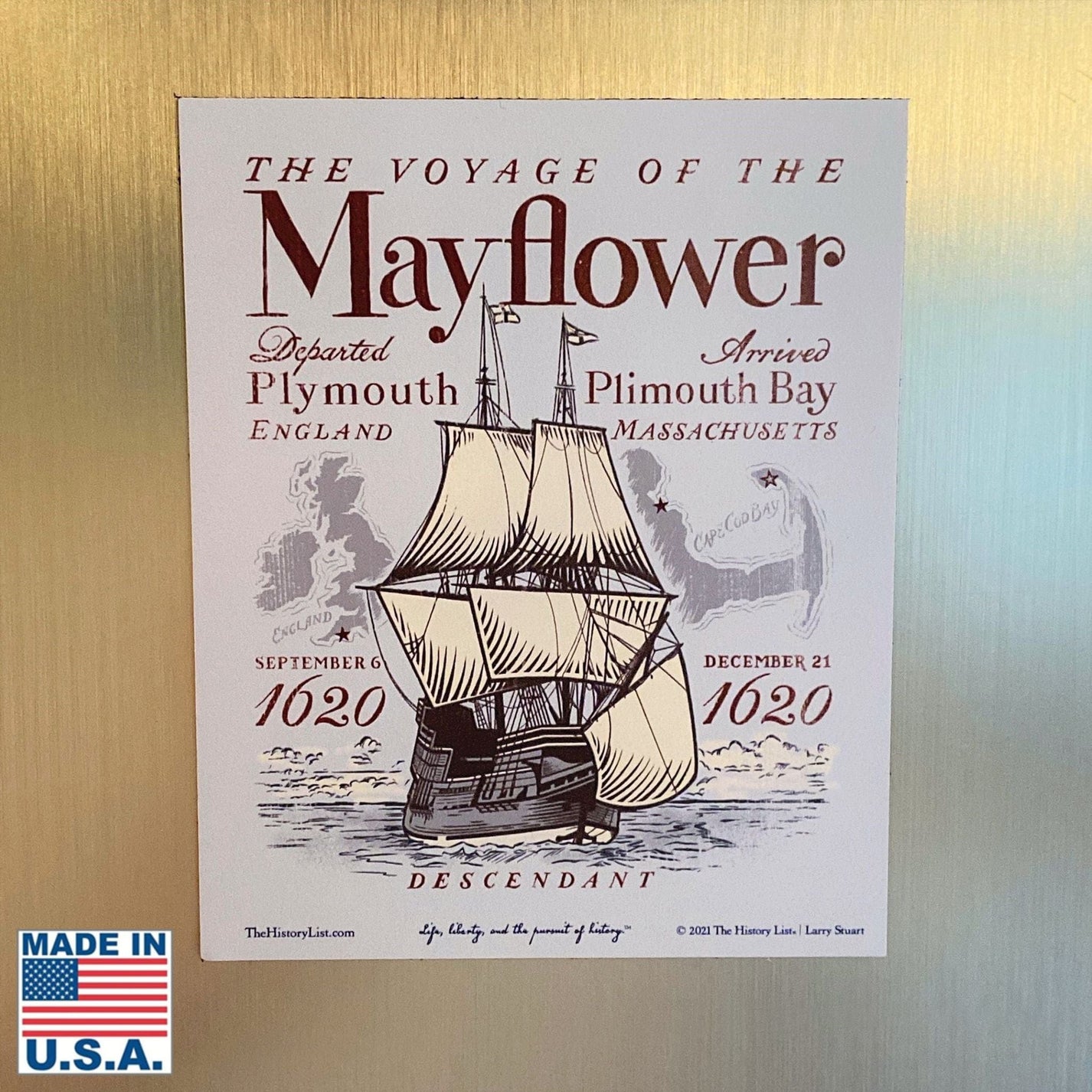 "The Voyage of the Mayflower" Magnet – The History List