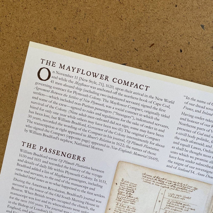 Mayflower Passengers foldout with those who survived the first year—fo ...