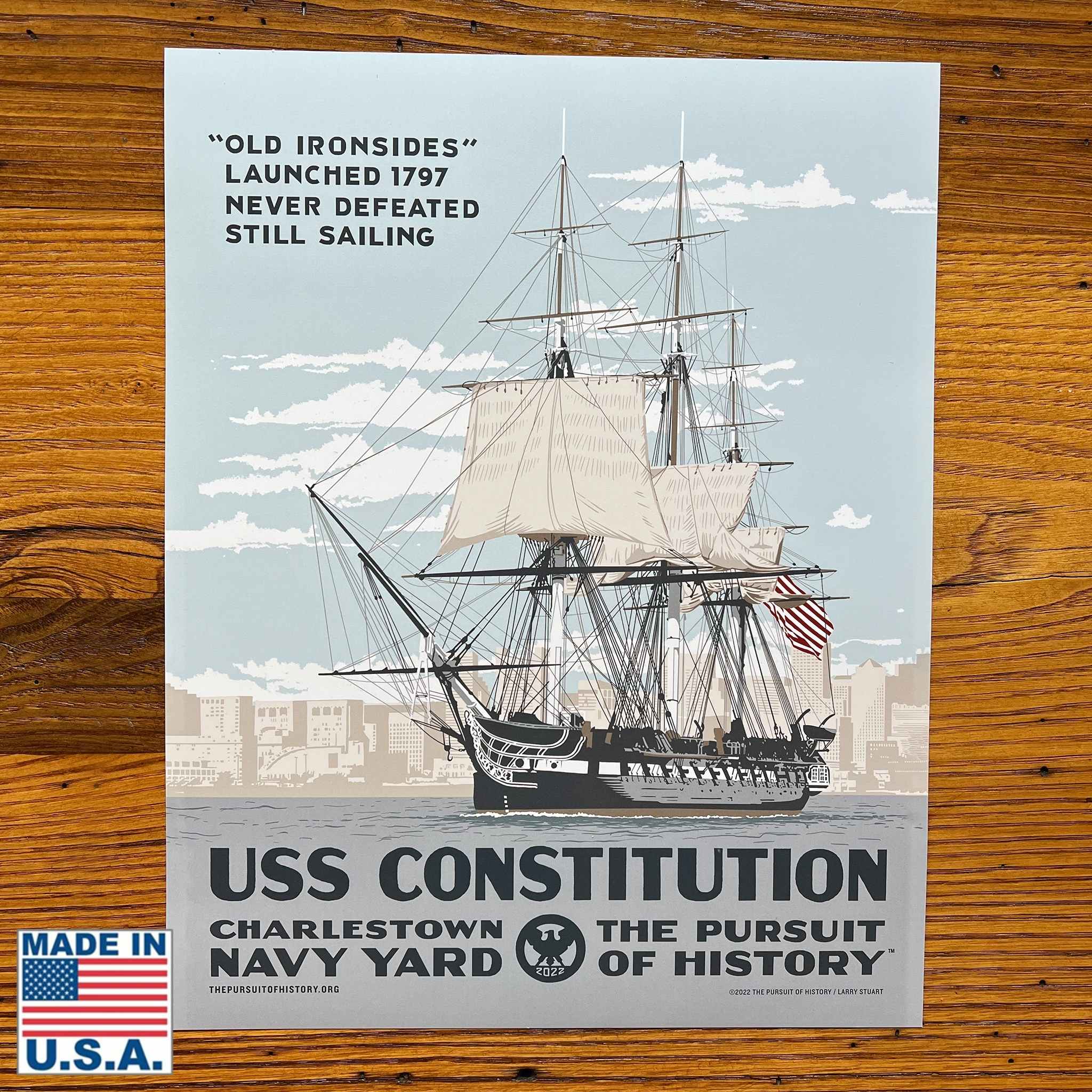 USS Constitution as a Small poster – The History List